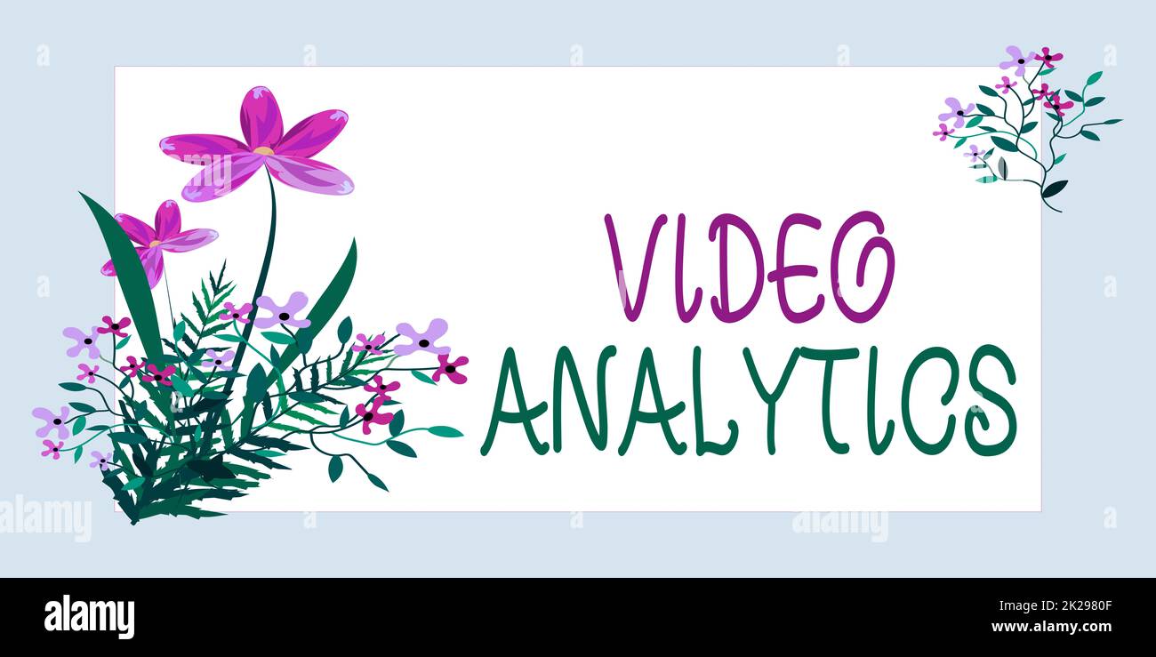 Hand Writing Sign Video Analytics Business Showcase Analyzing Video To Detect And Determine