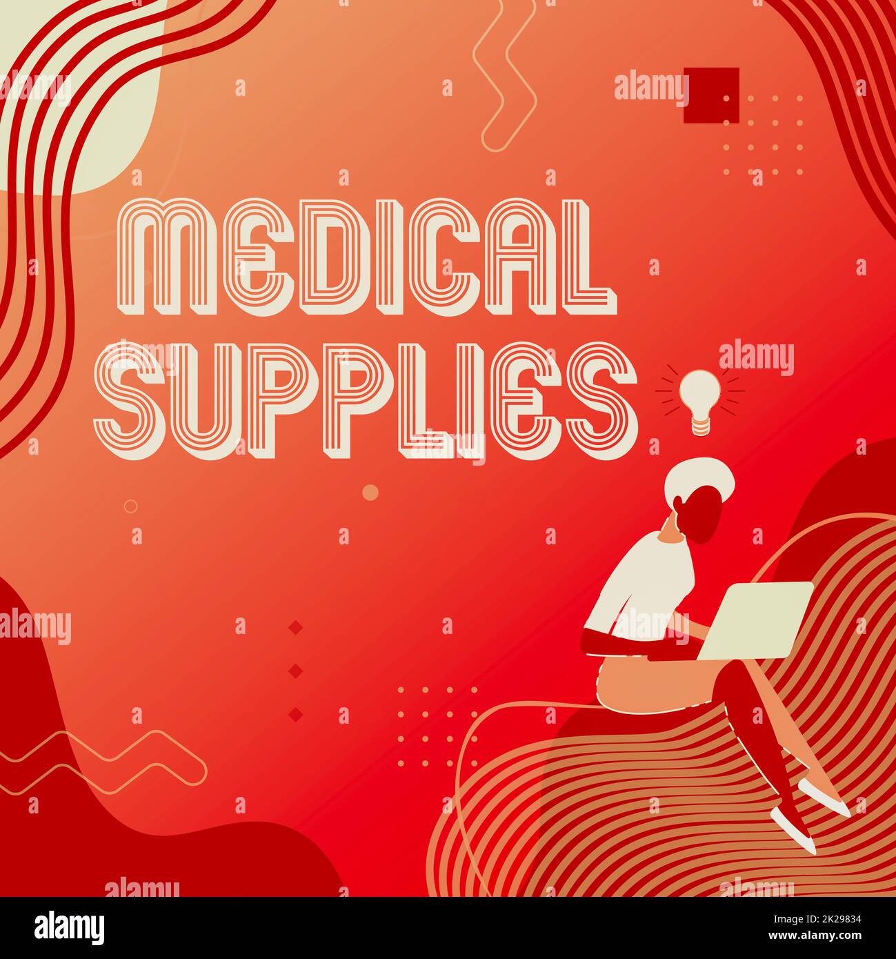 Conceptual caption Medical Supplies. Conceptual photo Items necessary ...
