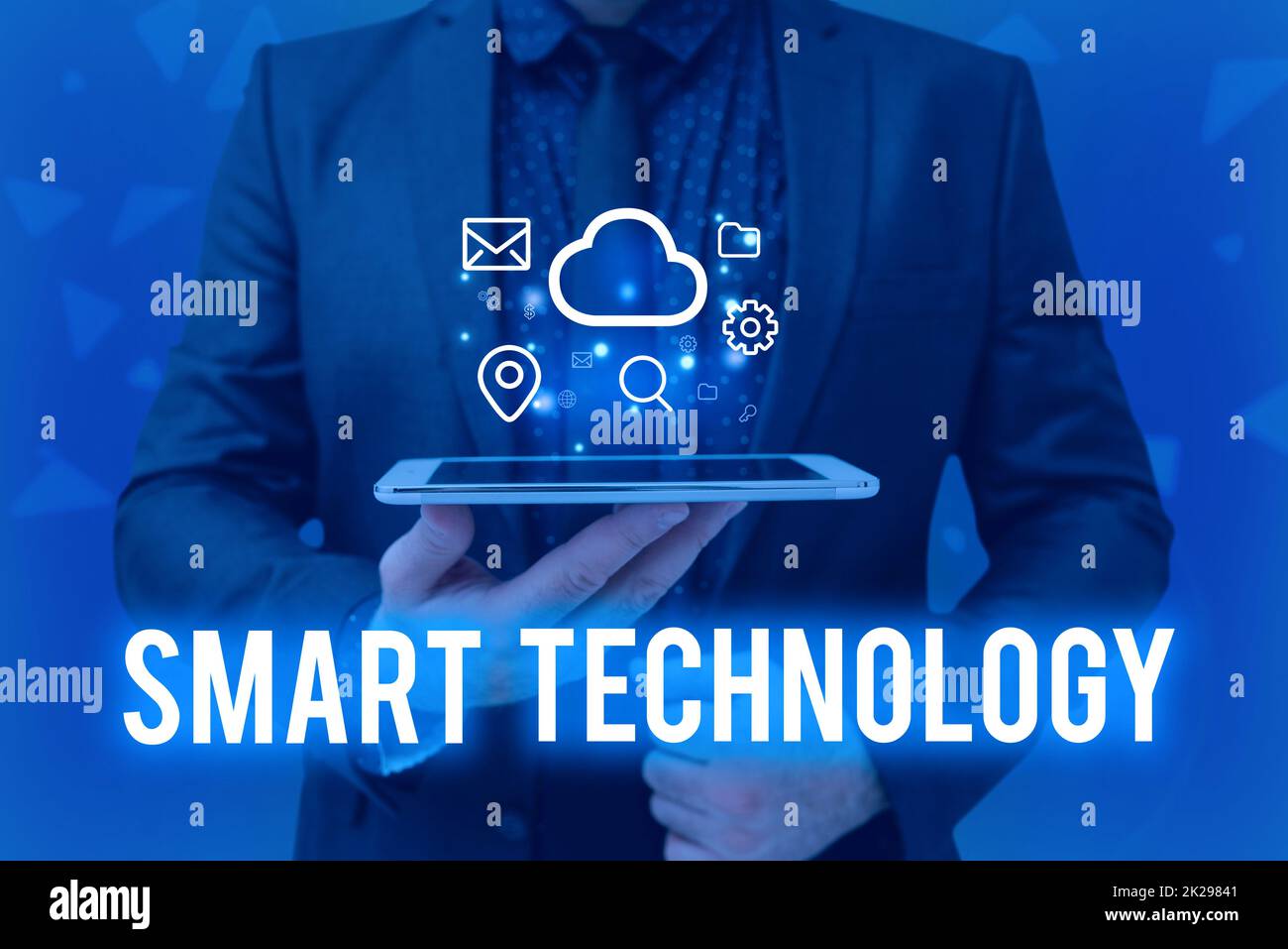 Text caption presenting Smart Technology. Business showcase gadgets or ...