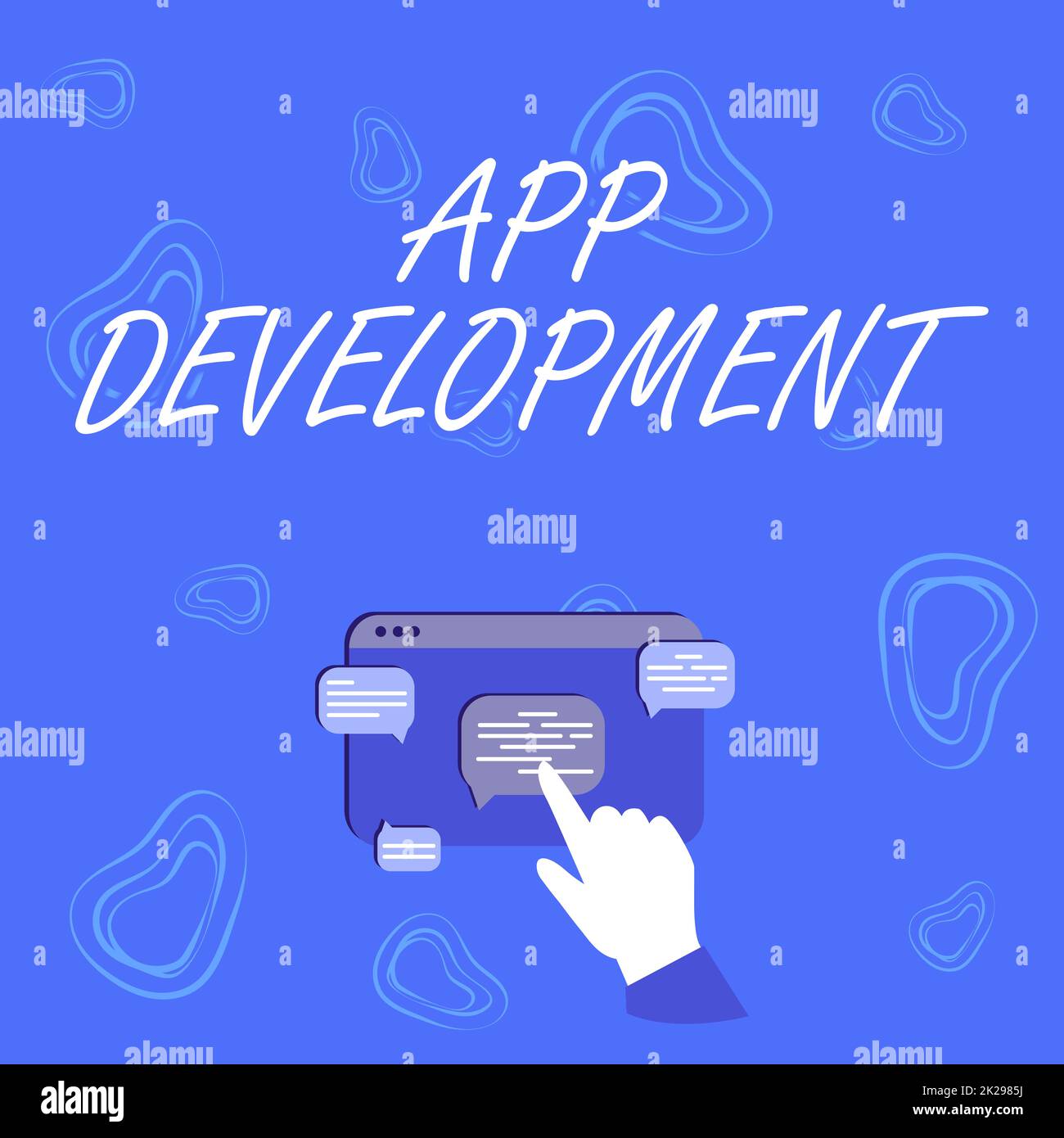 Conceptual caption App Development. Business approach Development ...