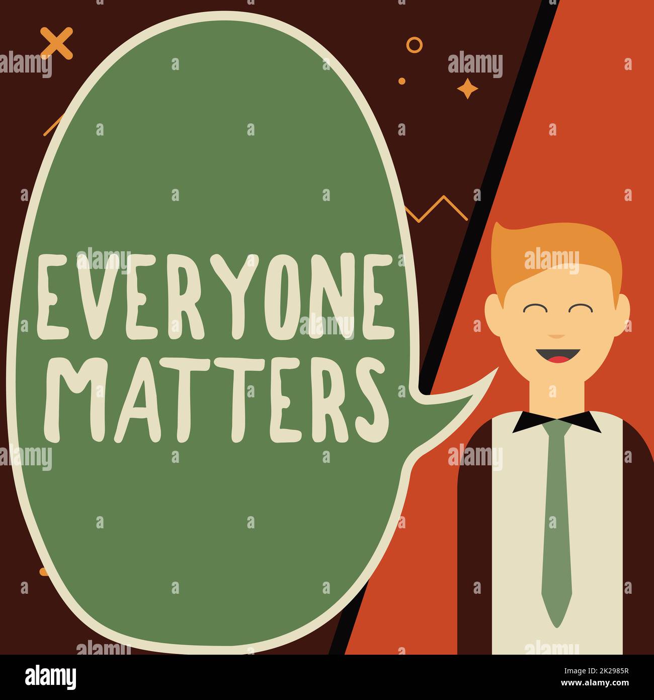 Conceptual display Everyone Matters. Business showcase all the showing ...