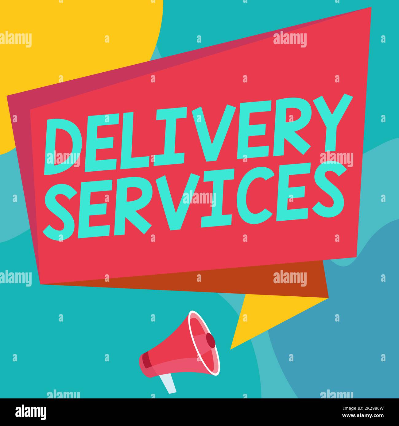 Text showing inspiration Delivery Services. Word for the transport of ...