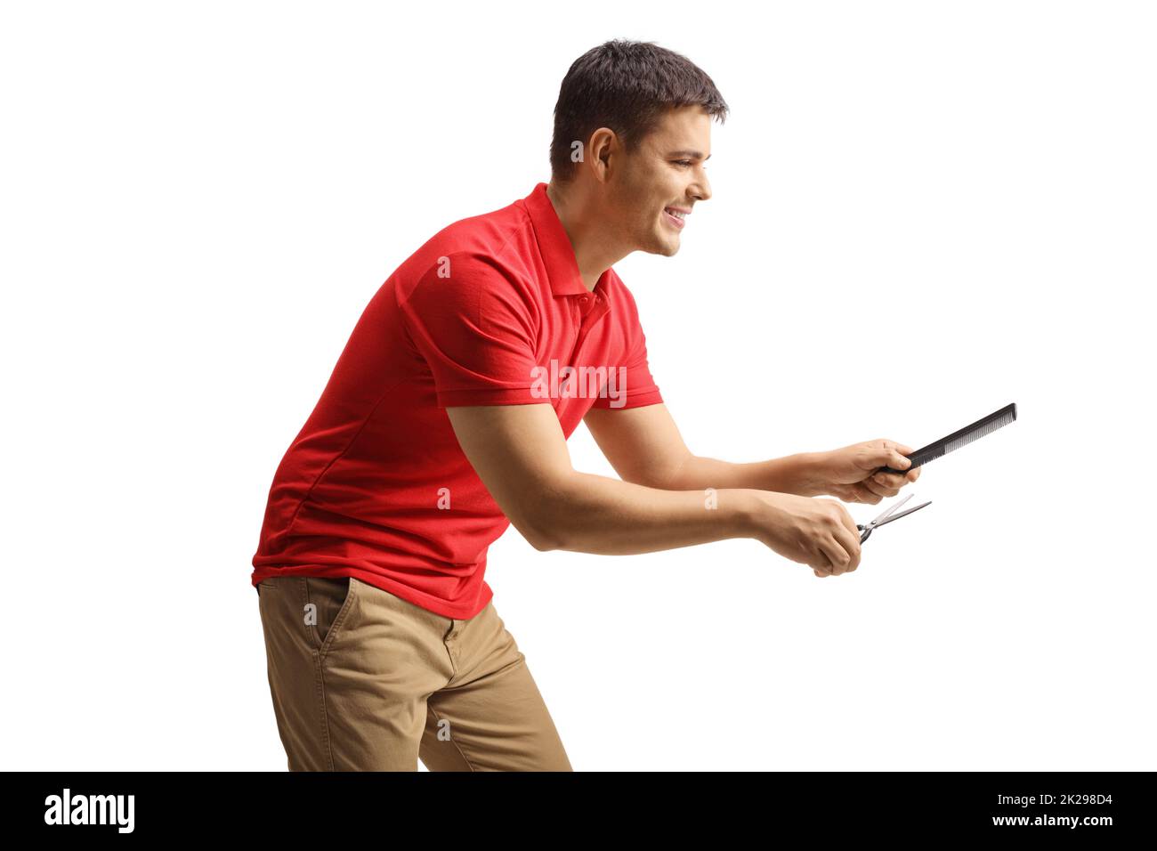 Barber comb and scissors hi-res stock photography and images - Alamy