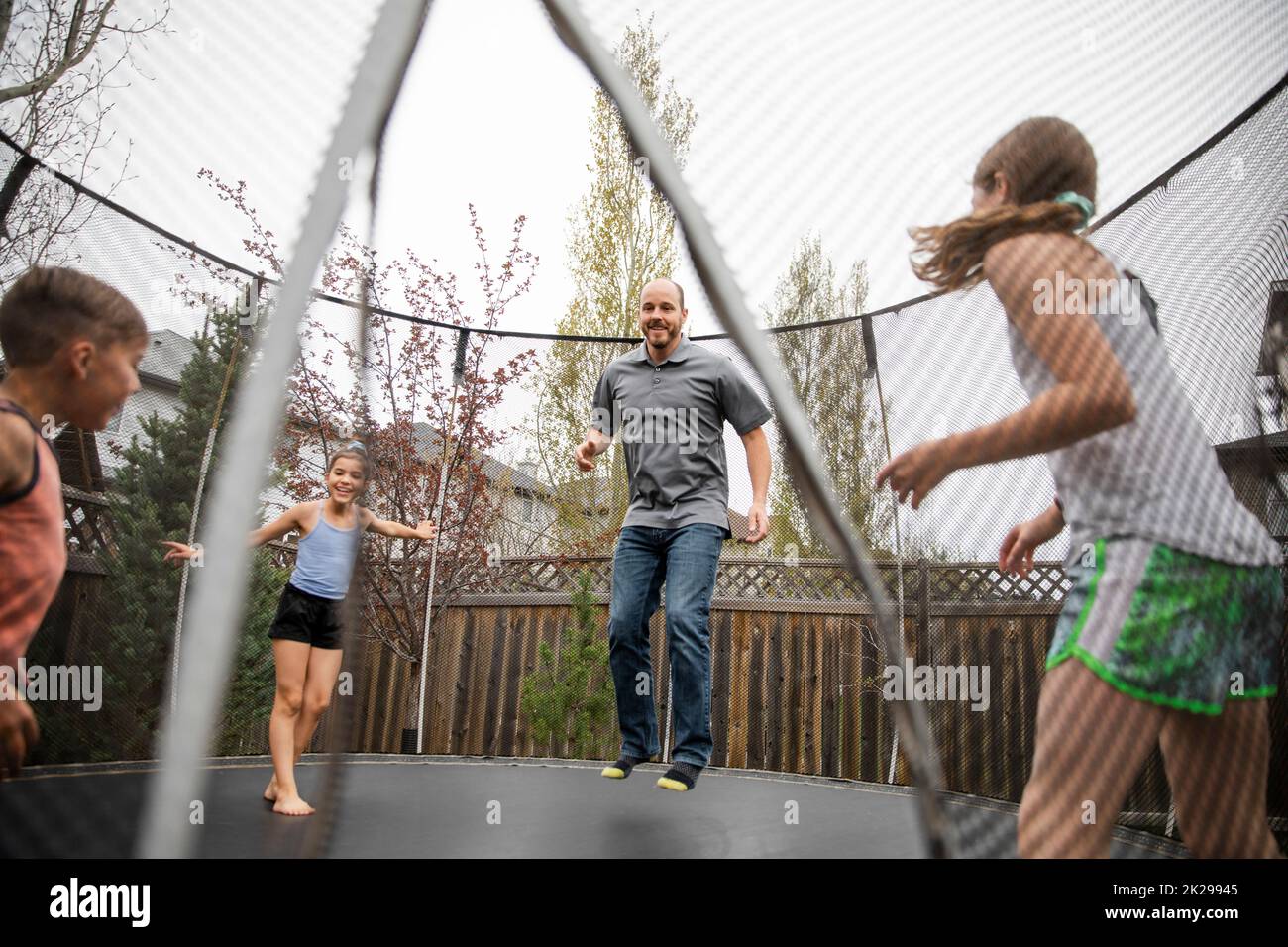 Boy preteen trampoline hi-res stock photography and images - Alamy