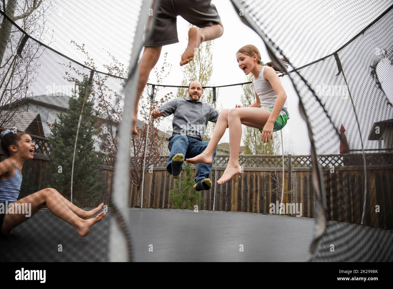 Boy preteen trampoline hi-res stock photography and images - Alamy