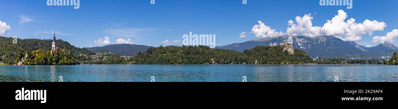 Lake Bled Panorama Stock Photo - Alamy