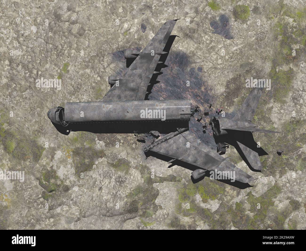 Tail damage plane hi-res stock photography and images - Alamy