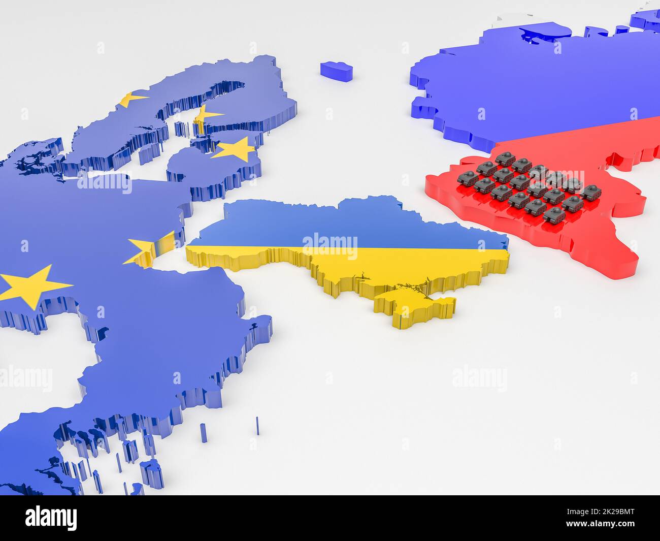 map of ukraine russia and european union Stock Photo - Alamy