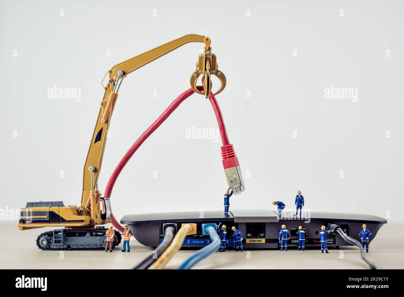 Network installation concept Stock Photo - Alamy