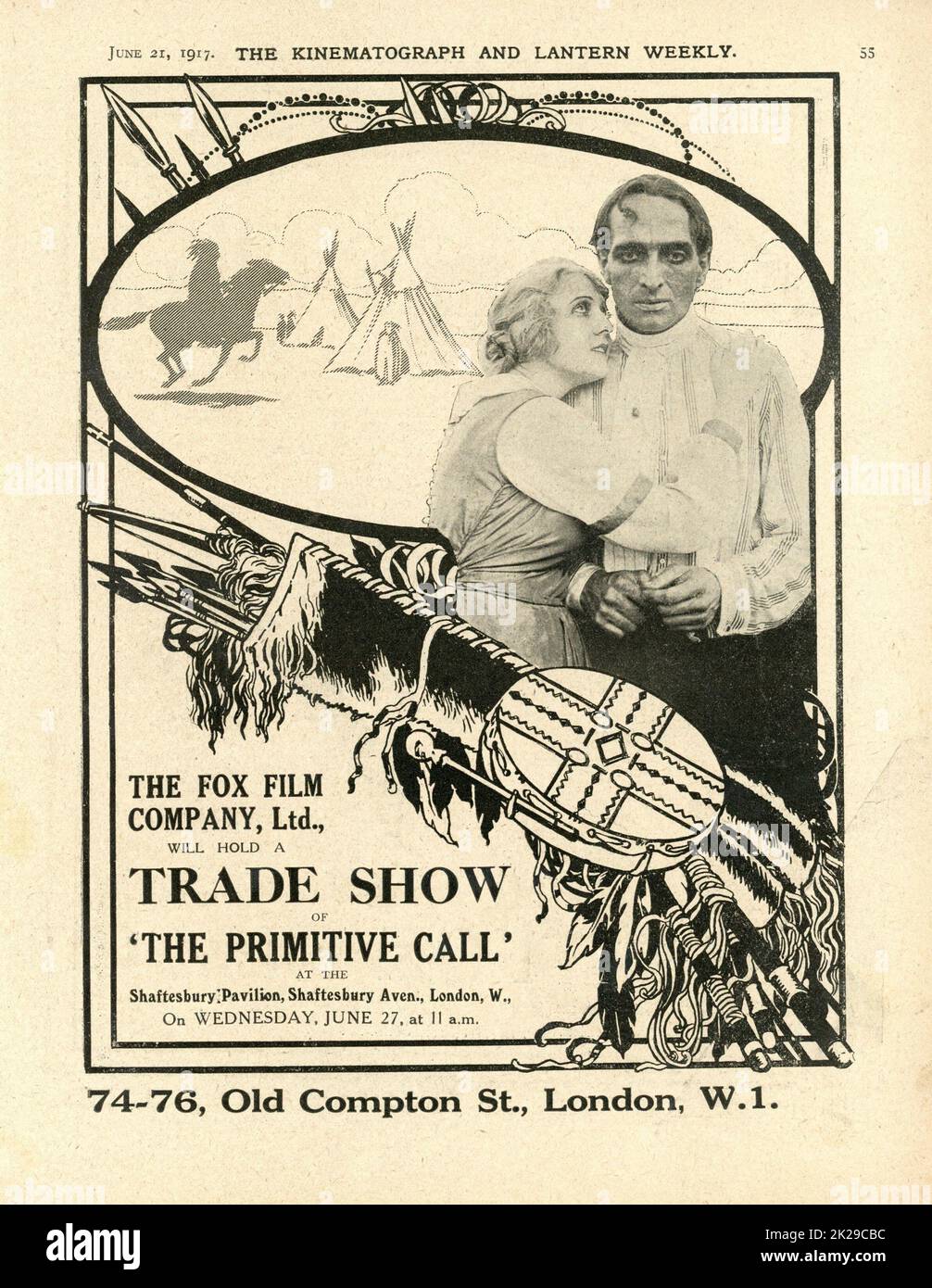 GLADYS COBURN and FRITZ LEIBER in THE PRIMITIVE CALL 1917 director ...