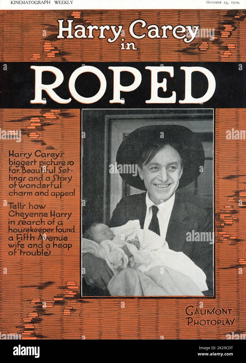 HARRY CAREY in ROPED 1919 director JOHN FORD story Eugene B. Lewis ...