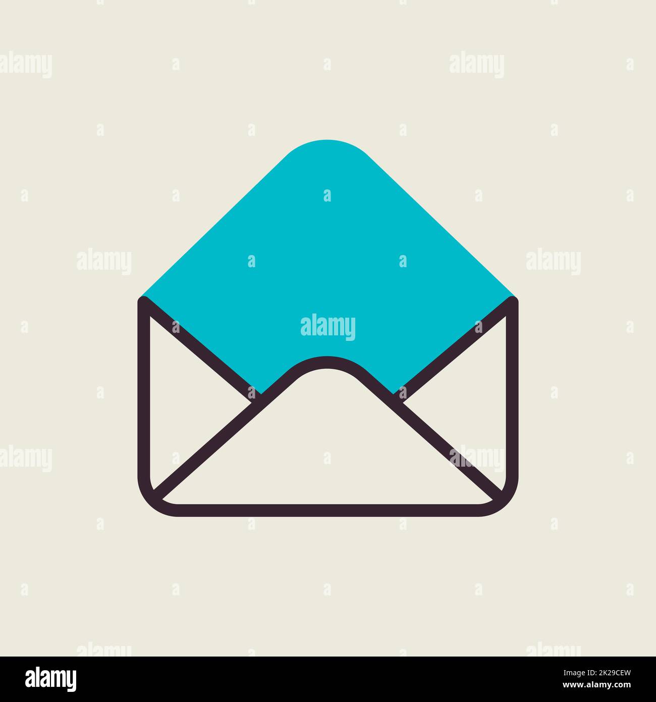 Open envelope icon hi-res stock photography and images - Alamy