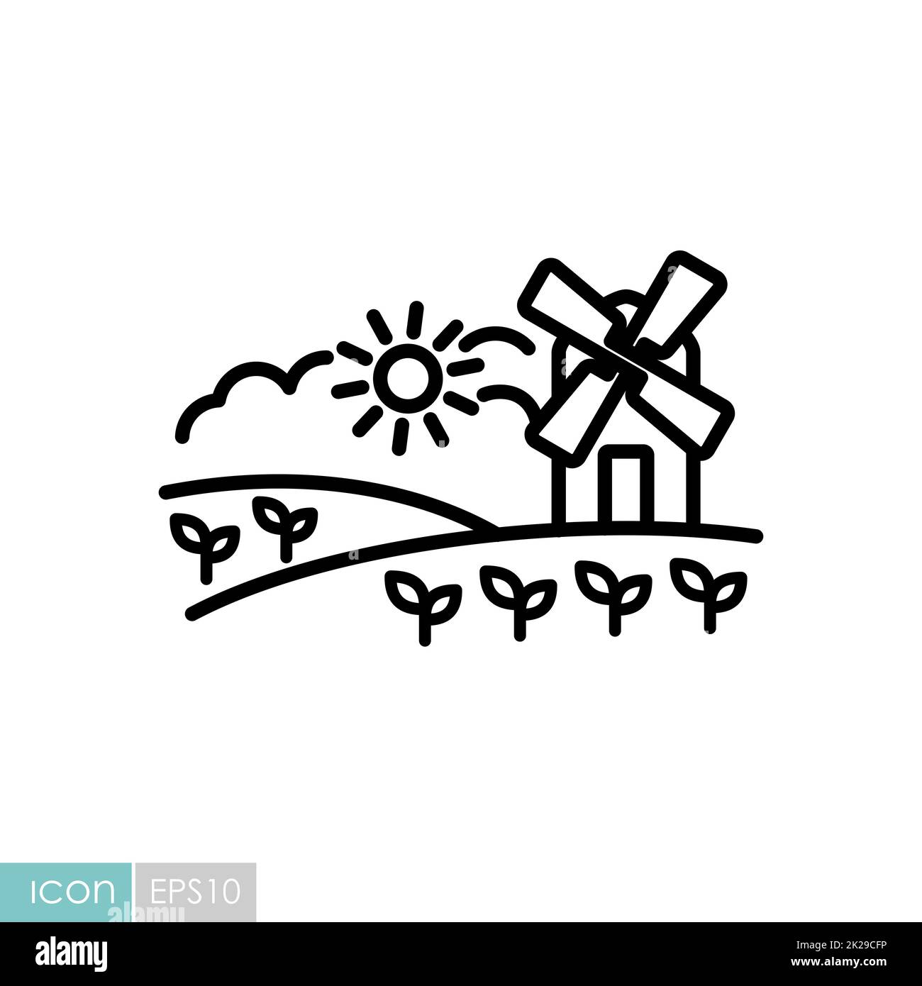 Farm windmill icon hi-res stock photography and images - Alamy