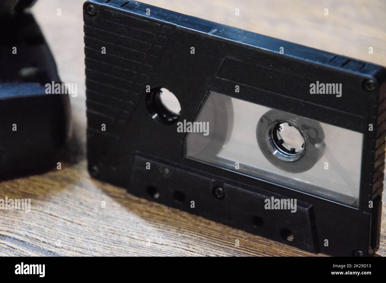 Audio cassette. Retro music medium, compact cassette tape recorder ...