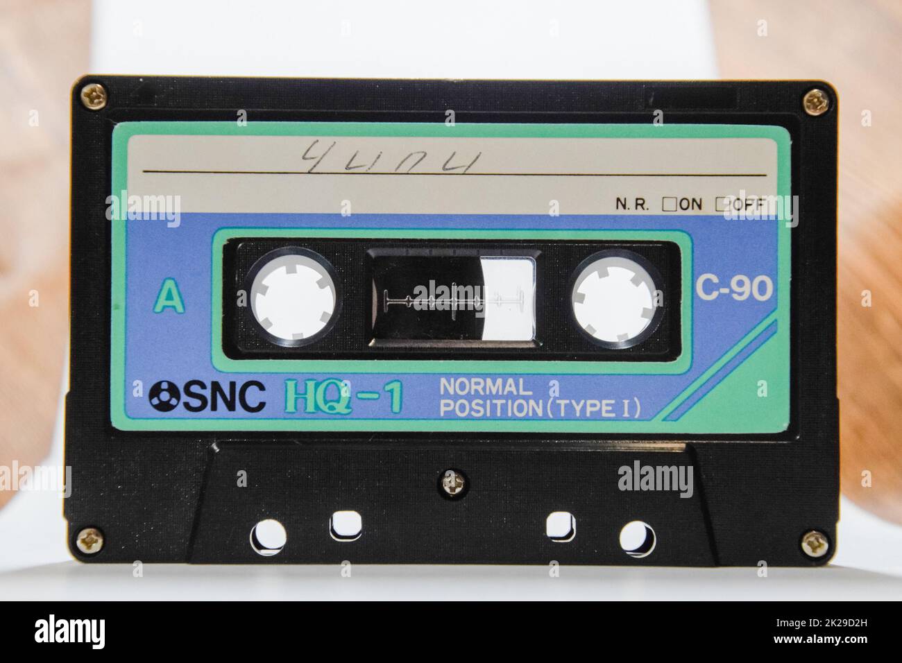 Audio cassette. Retro music medium, compact cassette tape recorder ...