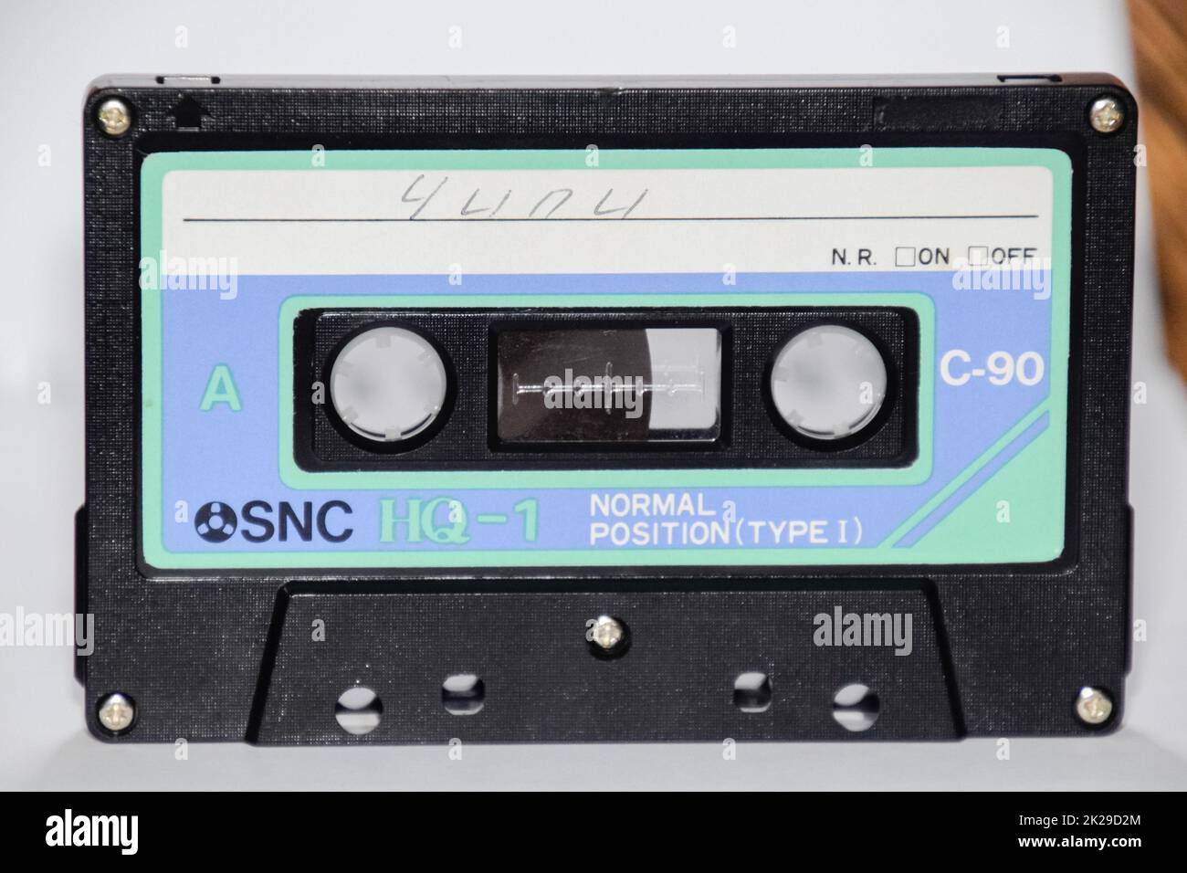 Audio cassette. Retro music medium, compact cassette tape recorder ...