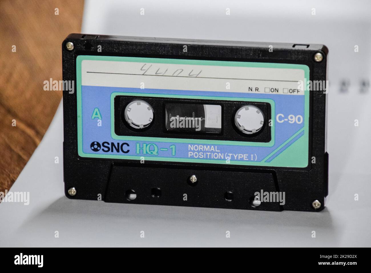 Audio cassette. Retro music medium, compact cassette tape recorder ...