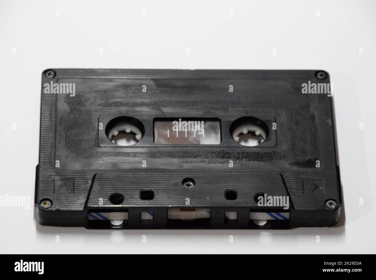Audio cassette. Retro music medium, compact cassette tape recorder ...