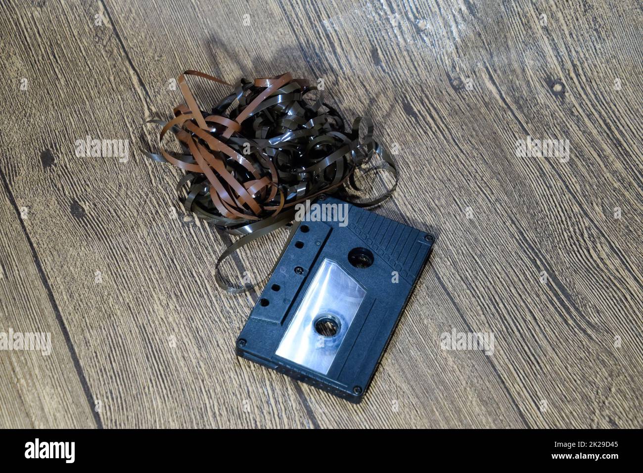 Audio cassette. Retro music medium, compact cassette tape recorder ...