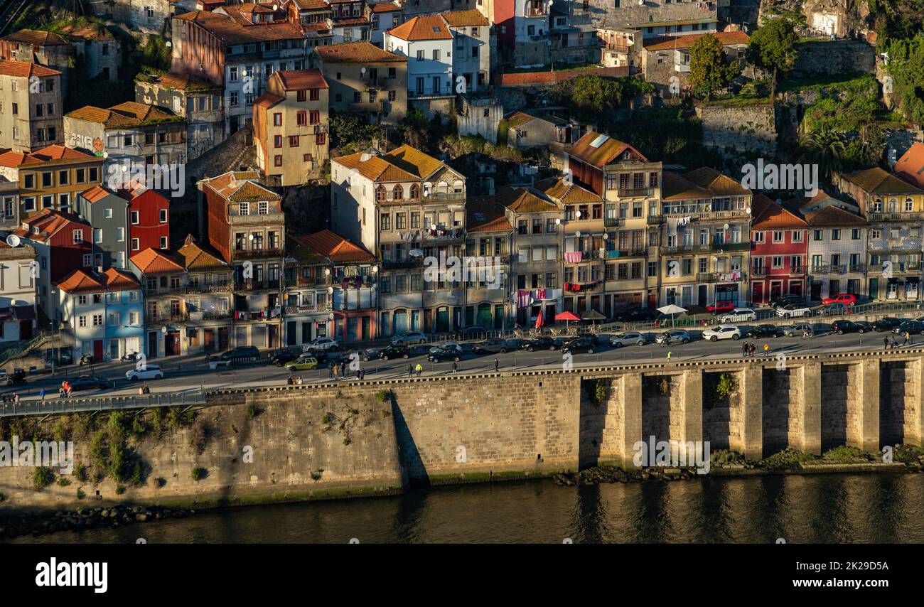 Porto Houses and Douro River Stock Photo - Alamy