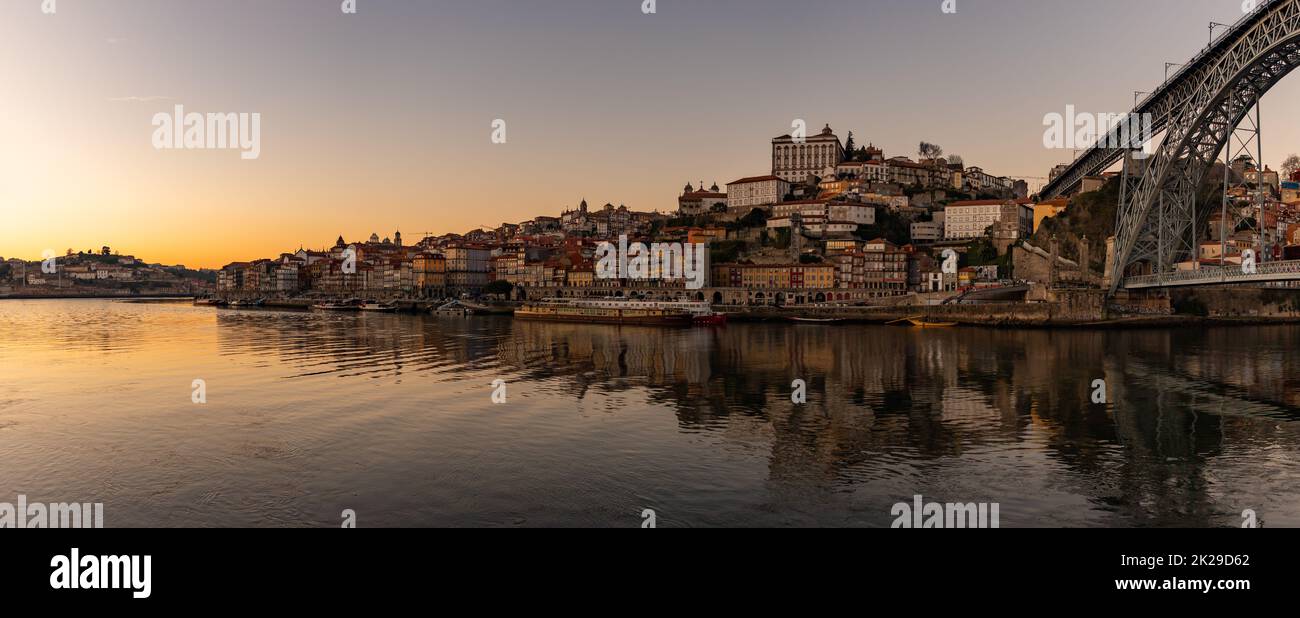 Porto Sunset Panorama Stock Photo - Alamy