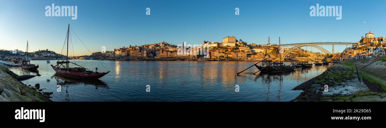 Porto Sunset Panorama Stock Photo - Alamy