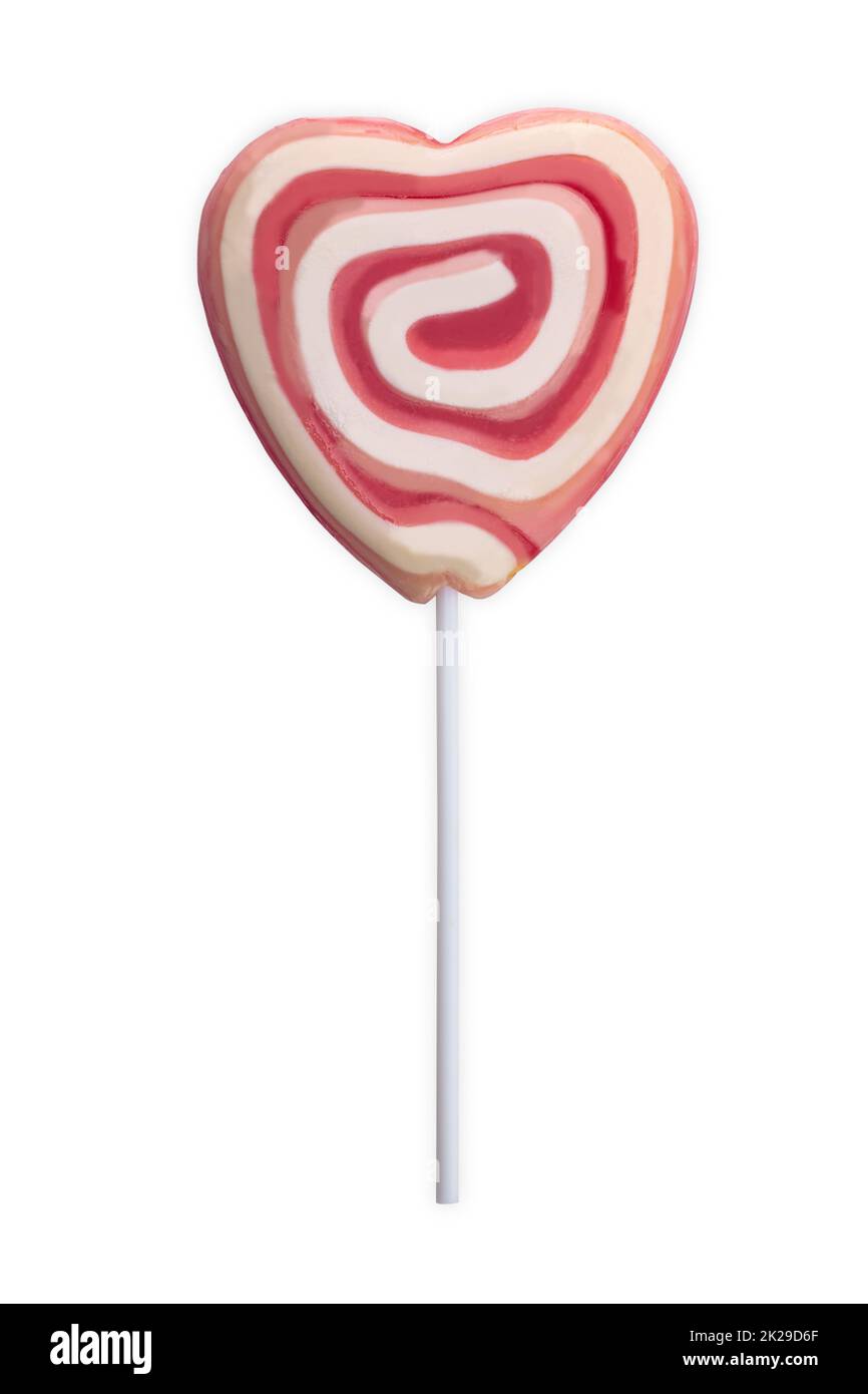 Pink swirl Lollipop Stock Photo - Alamy