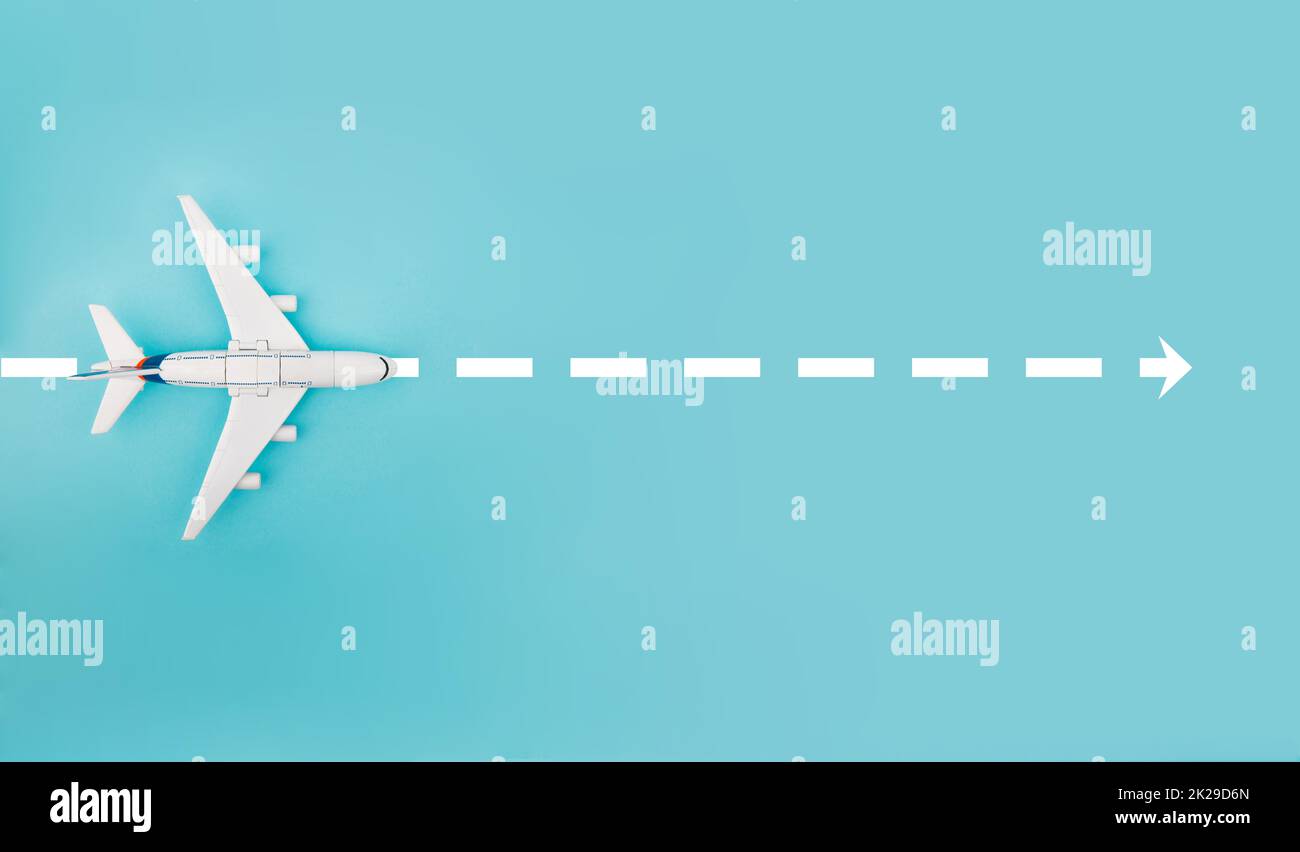 Plane with concept Direction Stock Photo - Alamy