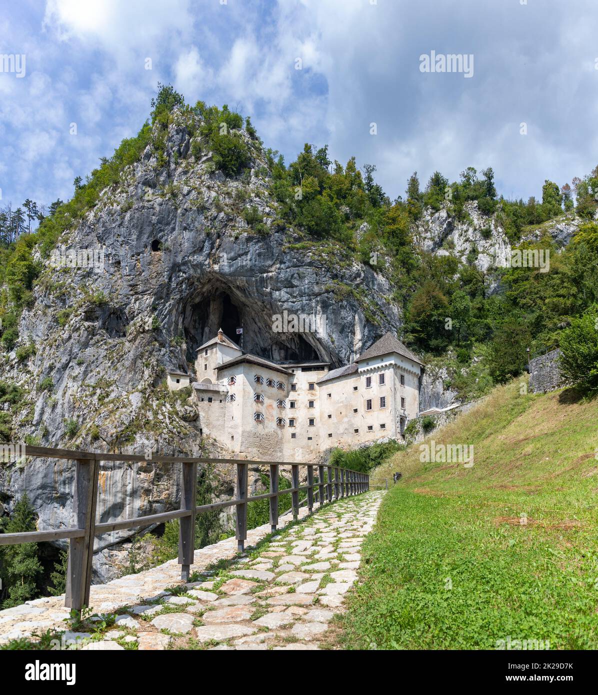 Predjama Castle Panorama Stock Photo - Alamy