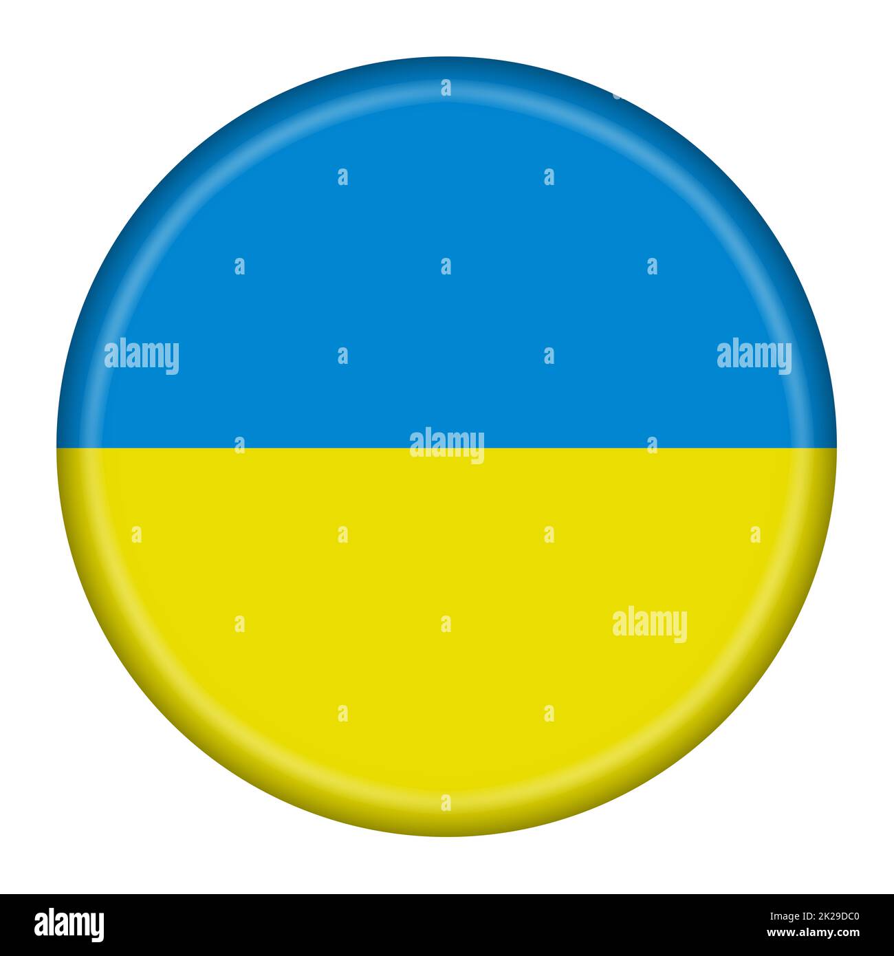Ukraine flag button 3d illustration with clipping path Stock Photo - Alamy