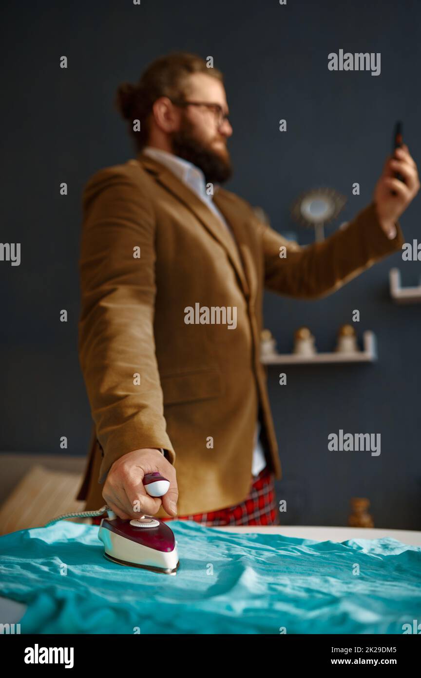 Video chat businessman talking hi-res stock photography and images - Alamy