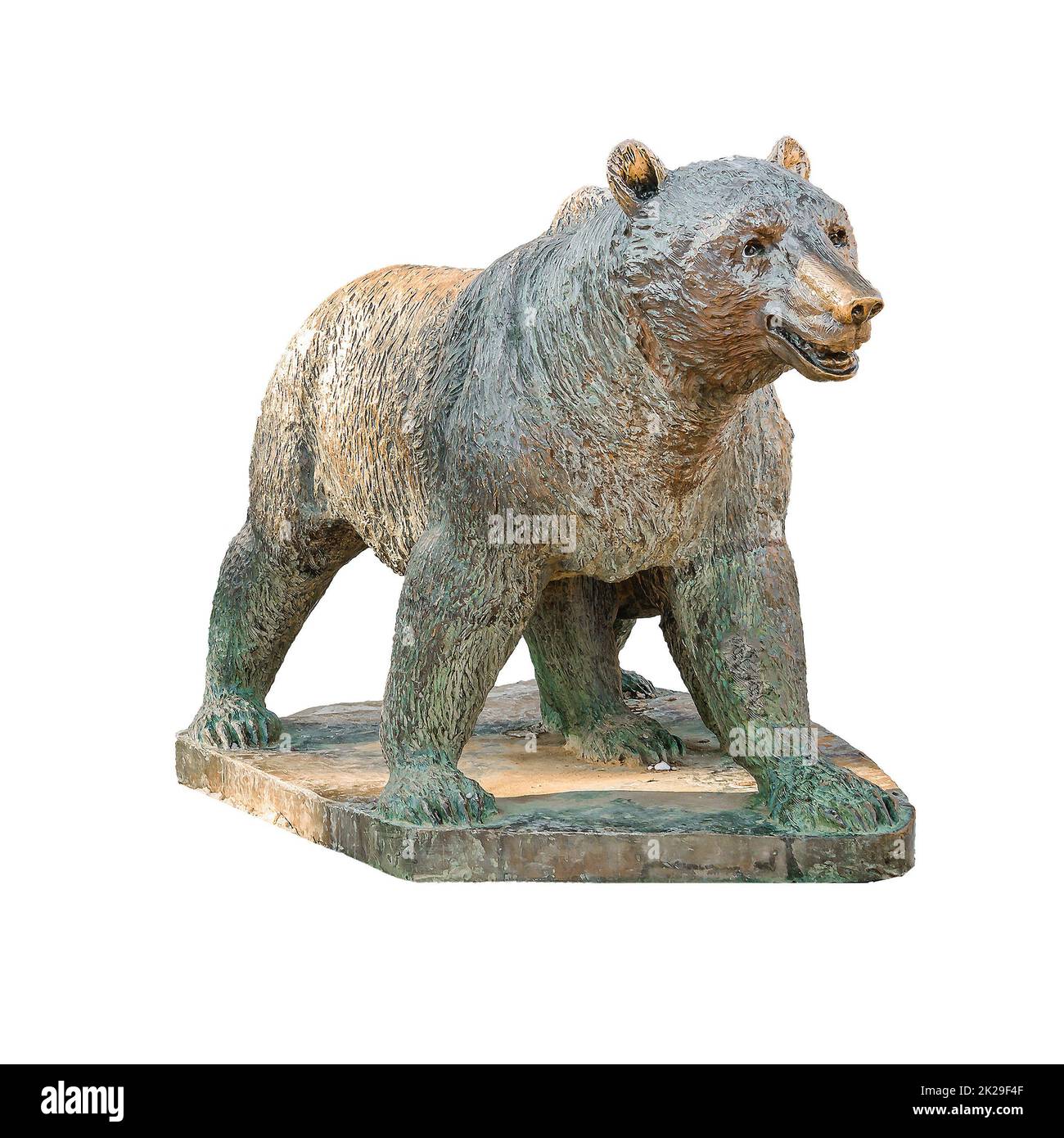 Bear Sculpture Isolated Photo Stock Photo - Alamy
