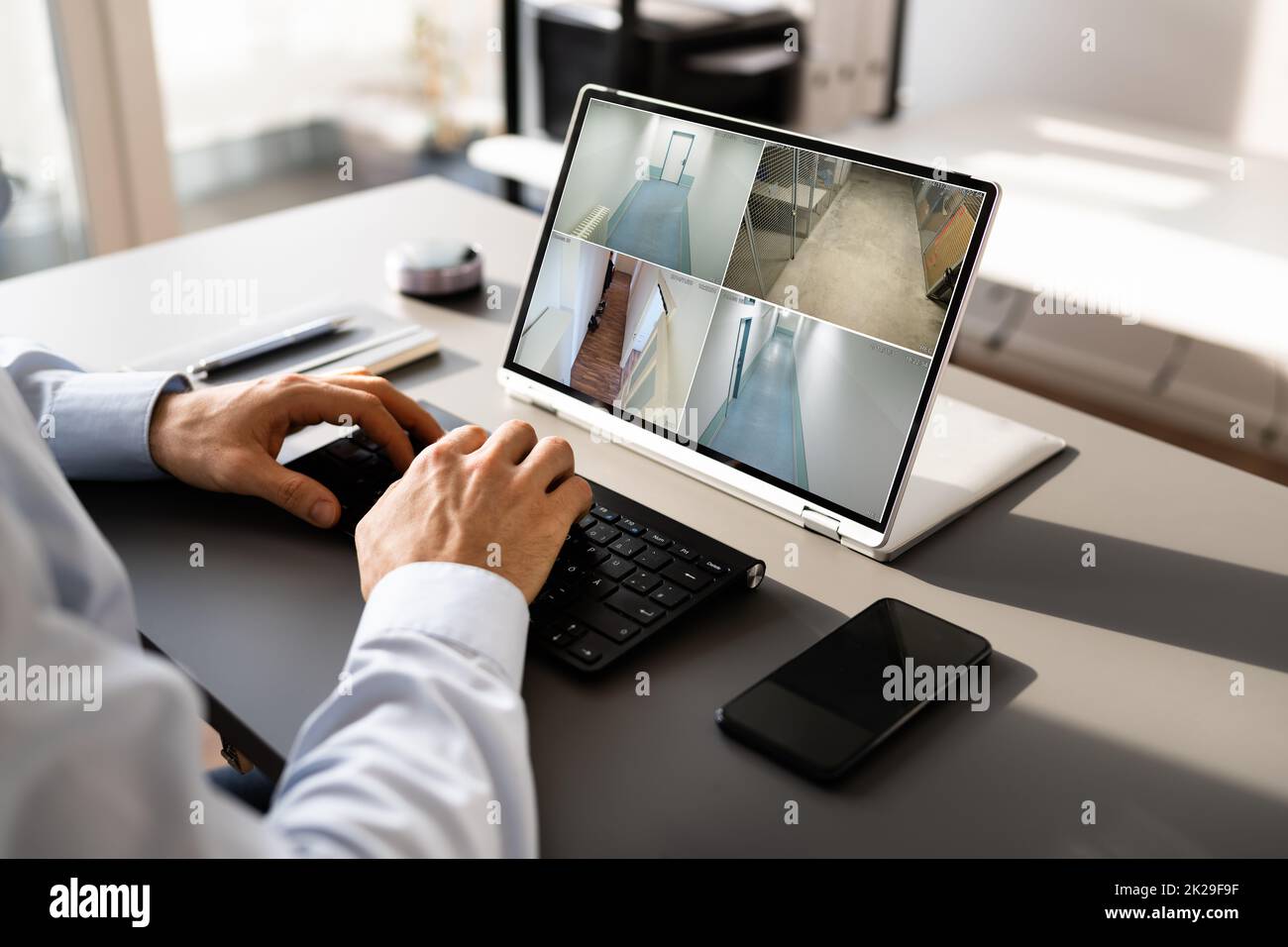 Monitoring CCTV Camera Surveillance Security System Stock Photo - Alamy