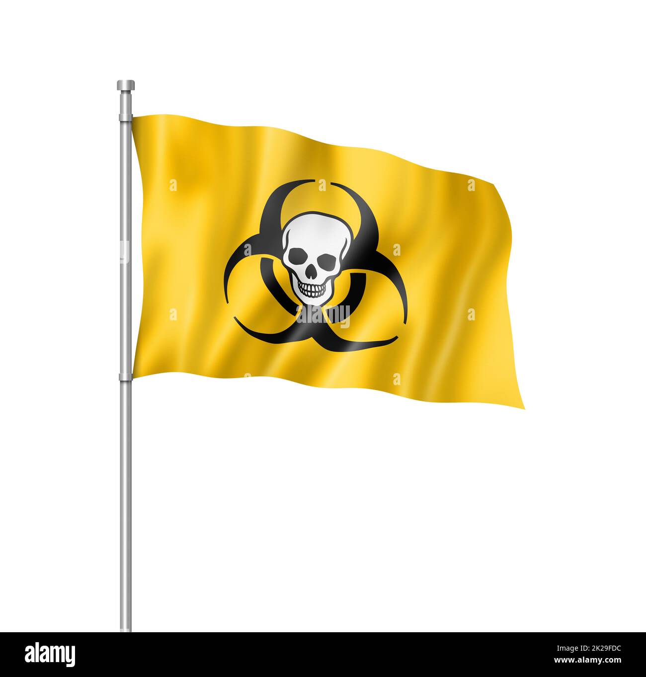 Biohazard flag isolated on white Stock Photo - Alamy