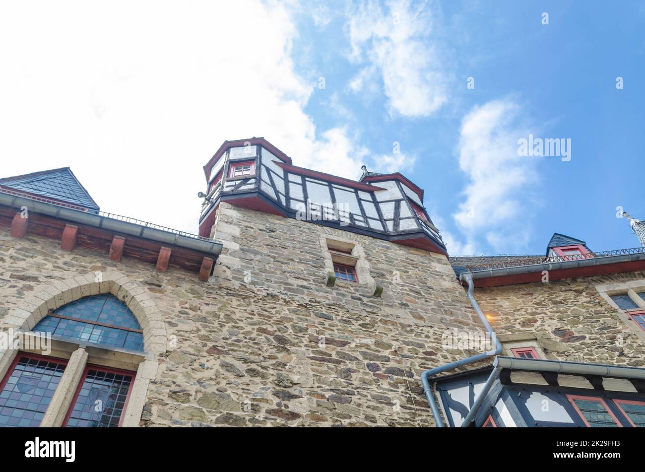 Historic castle tower of a castle complex Stock Photo - Alamy