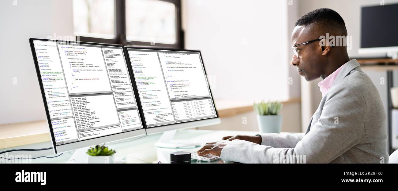 Computer geek african american hi-res stock photography and images - Alamy