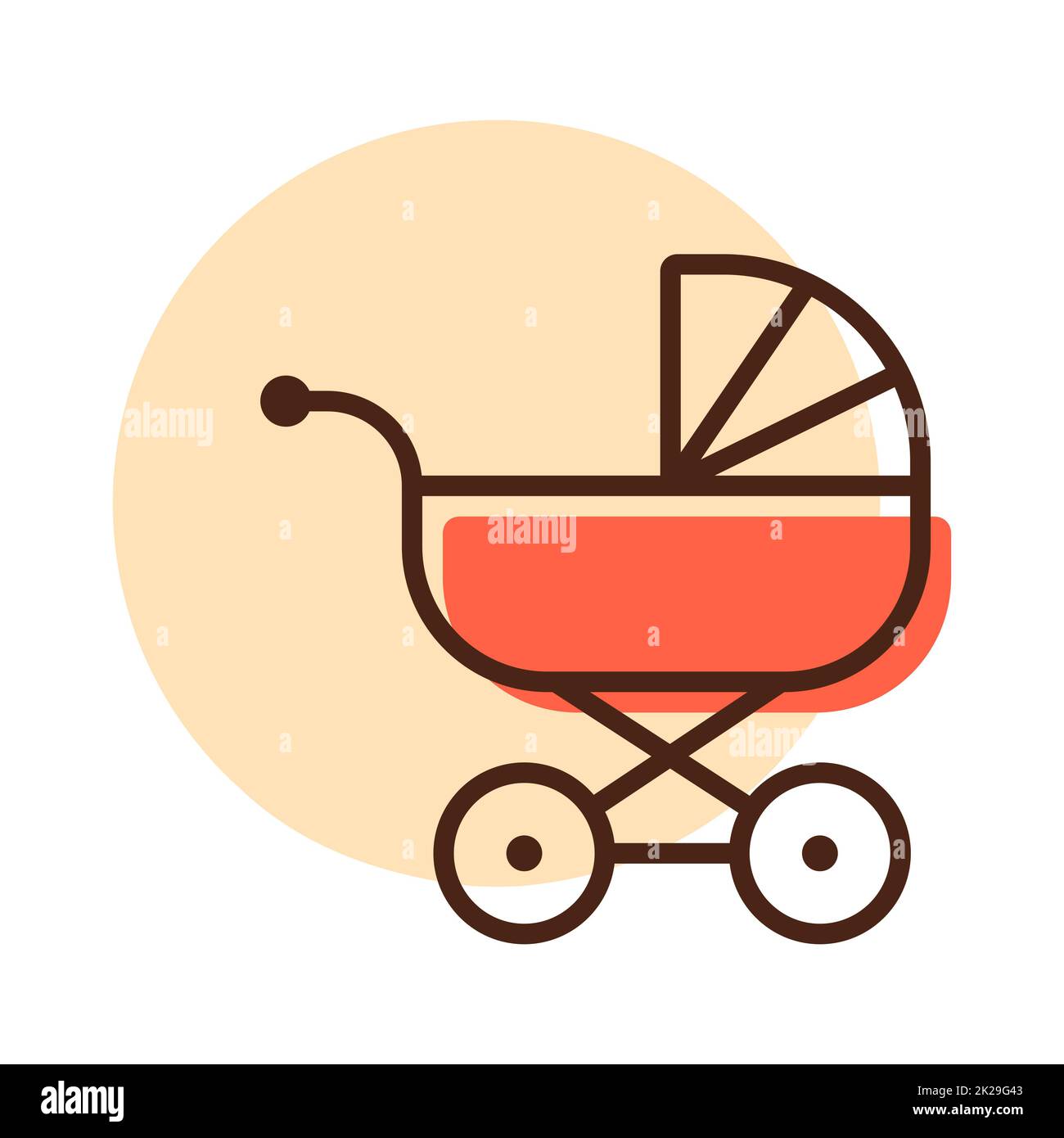 Baby stroller icon Cut Out Stock Images & Pictures - Alamy