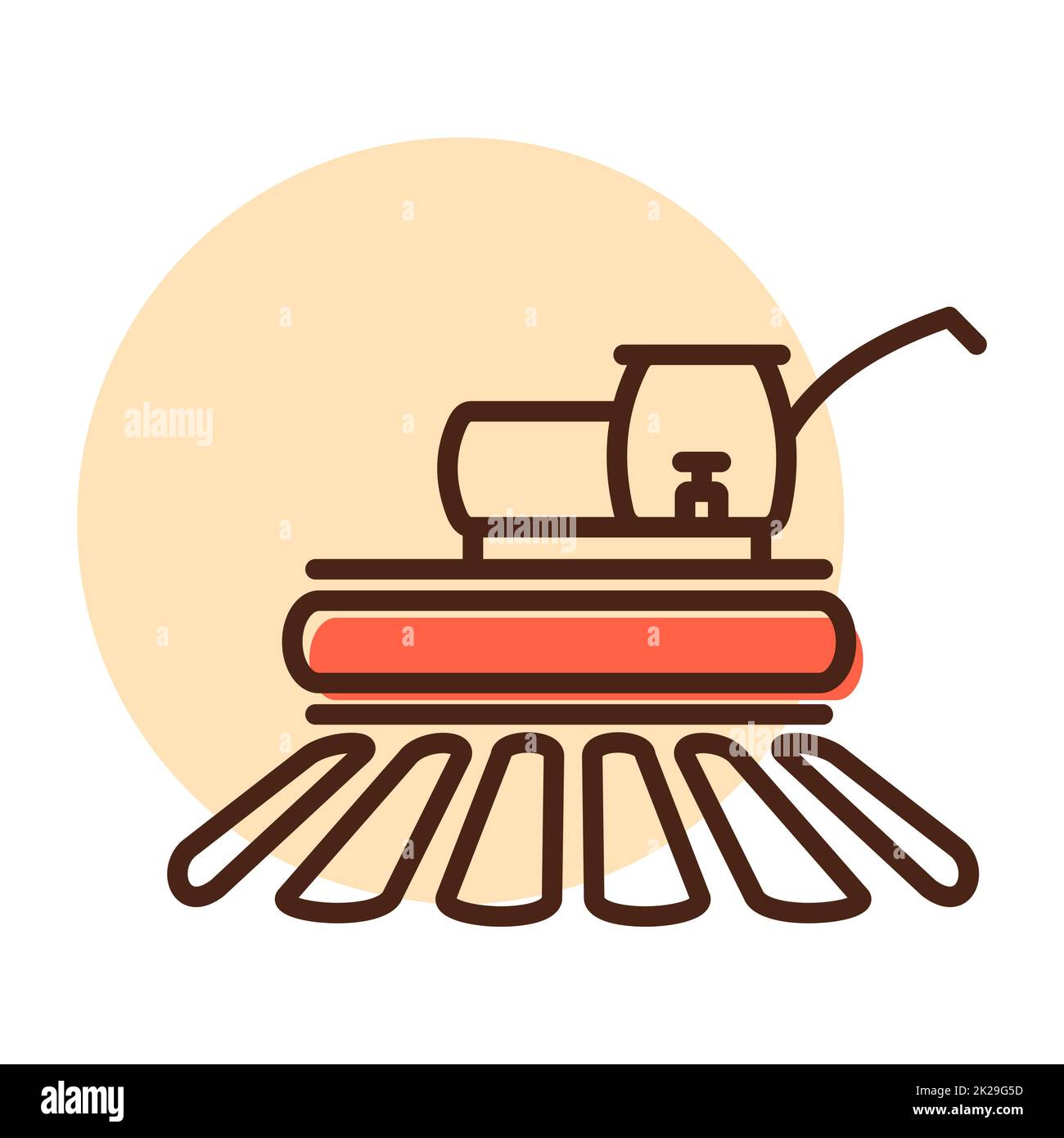 Combine harvester vector flat icon Stock Photo - Alamy