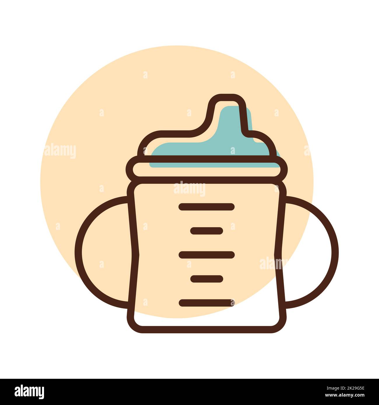Toddler sippy cup vector icon Stock Photo - Alamy