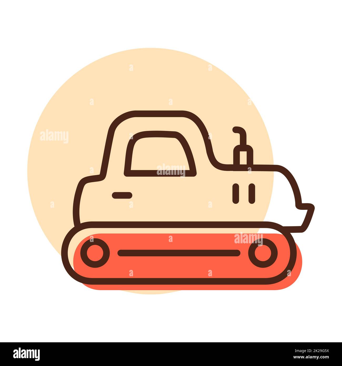 Tractor crawler vector isolated icon Stock Photo - Alamy