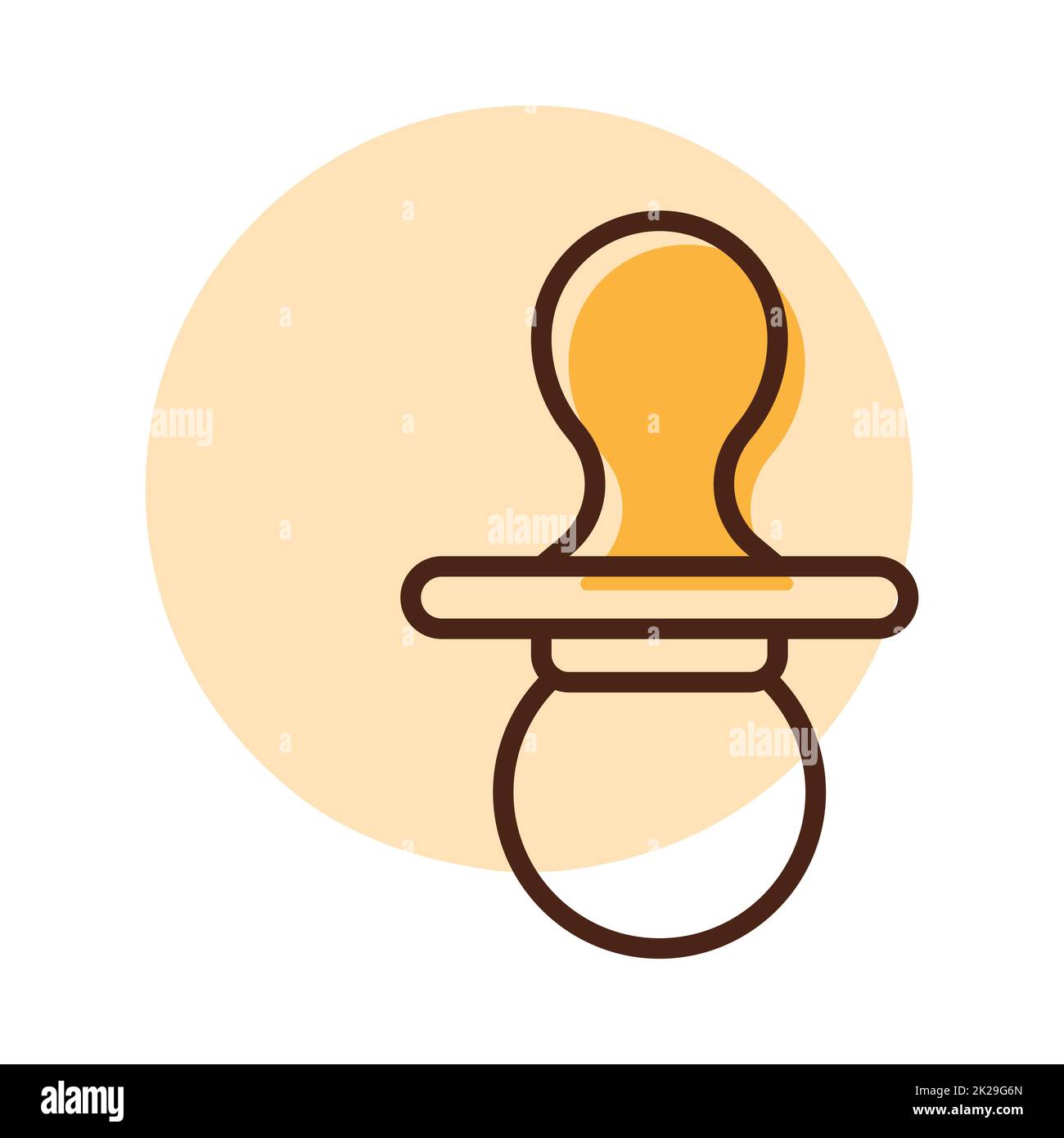 Baby dummy teat vector icon Stock Photo - Alamy