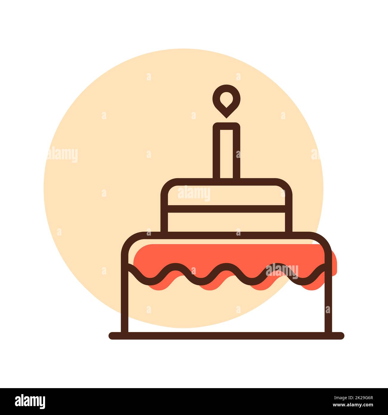 Birthday cake vector isolated icon Stock Photo - Alamy Birthday cake vector isolated icon Stock Photo - Alamy