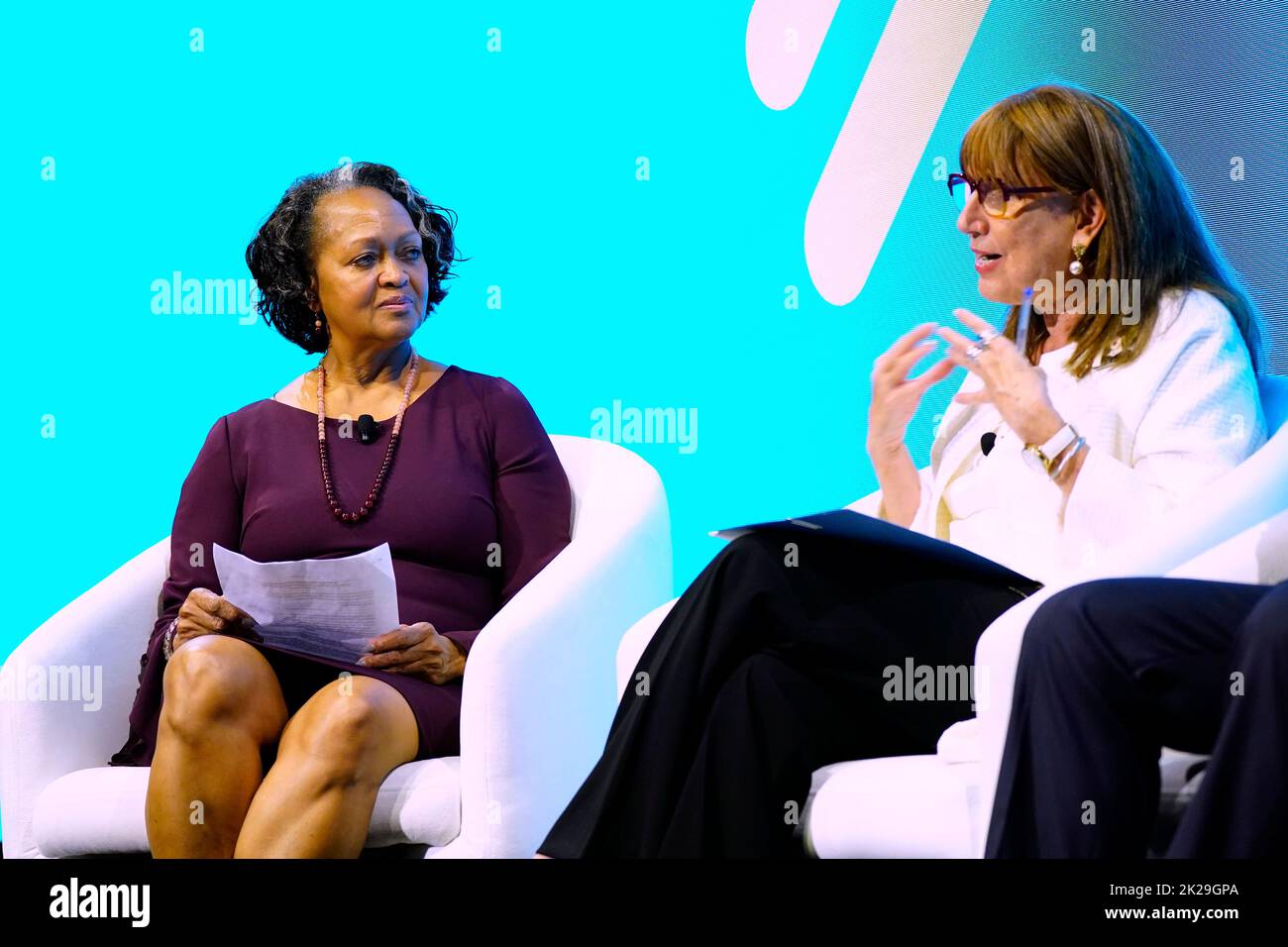 09/18/2022 New York, New York Florie Liser and H.E. Rebeca Grynspan ...