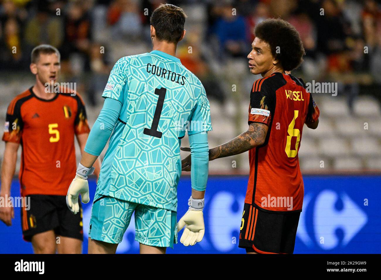 Brussels, Belgium, 22 September 2022, Belgium's goalkeeper Thibaut ...