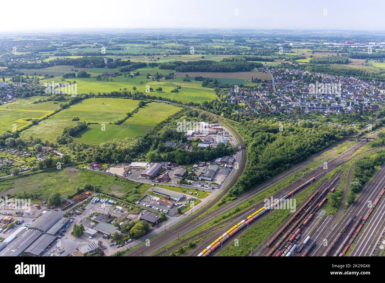 aerial view of the company Korte , Östingstraße, Hamm, Ruhr Area ...
