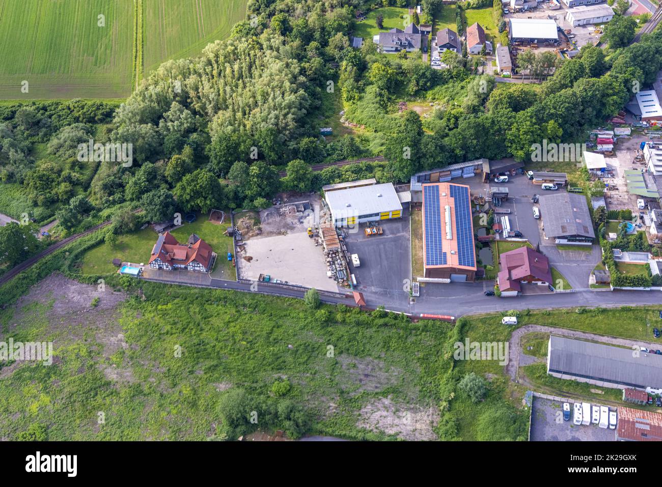 aerial view of the company Korte , Östingstraße, Hamm, Ruhr Area ...