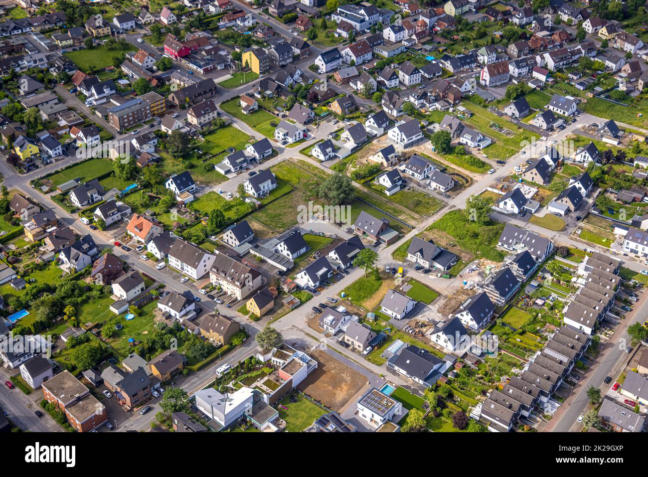 Aerial view, location view Lohauserholz, Michaelstraße corner ...