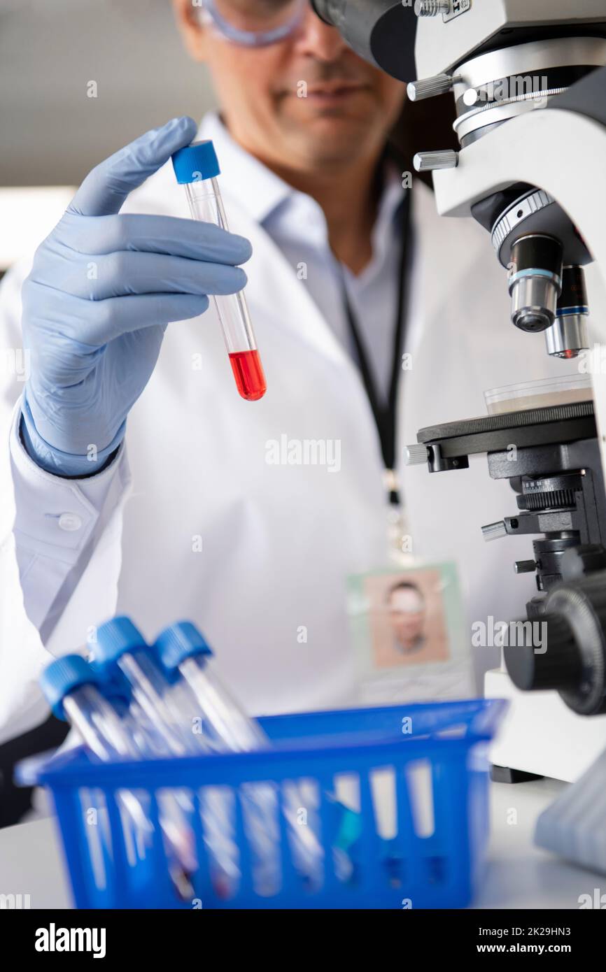 Test tube researcher hi-res stock photography and images - Alamy