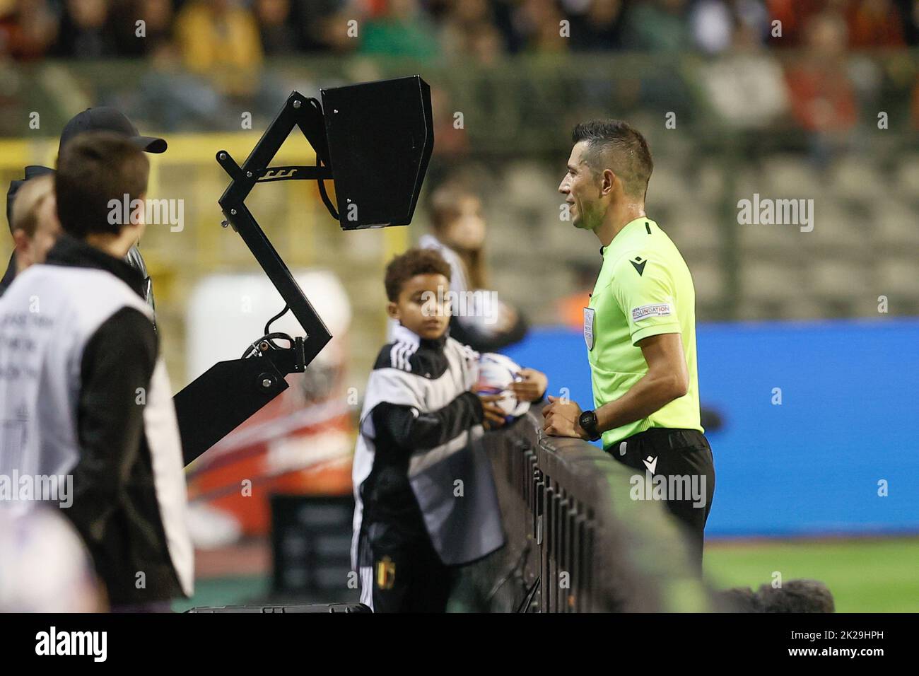 Brussels, Belgium, 22 September 2022, Referee Ali Palabiyik pictured ...