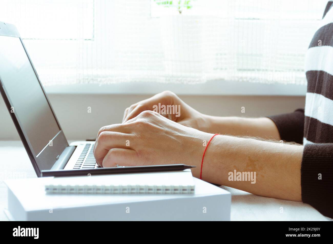 Freelancer. Remote work in the home office Stock Photo - Alamy